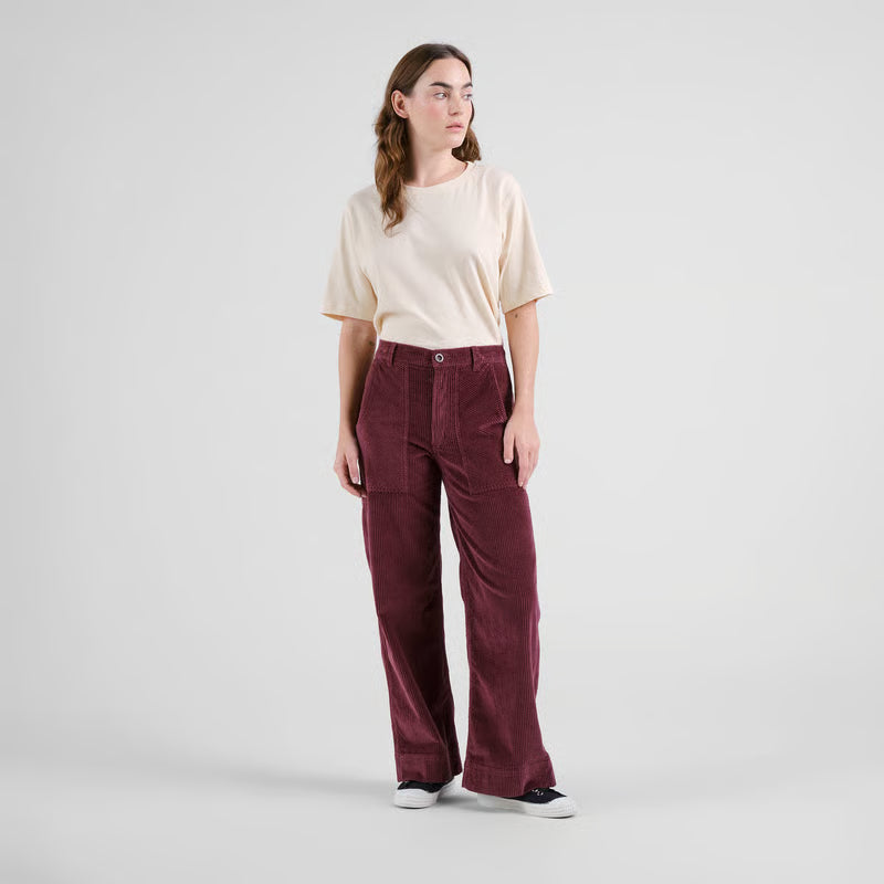 Workwear Pants Vara Corduroy Fig Red – Wikkel Indus'trees'